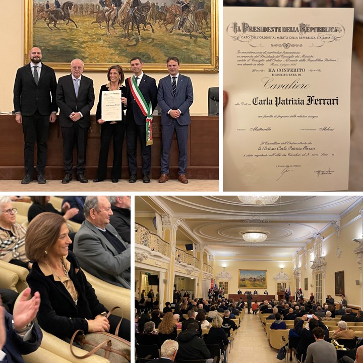Carla Patrizia Ferrari nominata Cavaliere dell'Ordine al Merito della ...